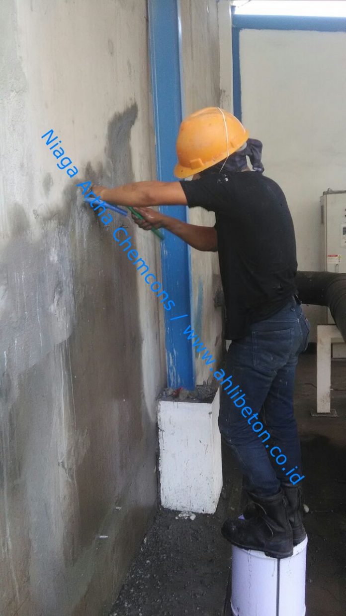 Injeksi Beton Penampungan Air PLTU - PERBAIKAN BETON